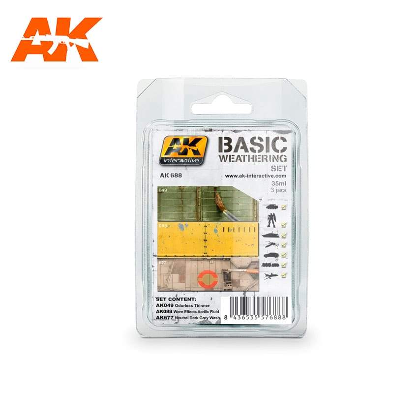 HammerHouse | Ak-688 Basic Weathering Set by AK Interactive at $23.90 SGD SGD