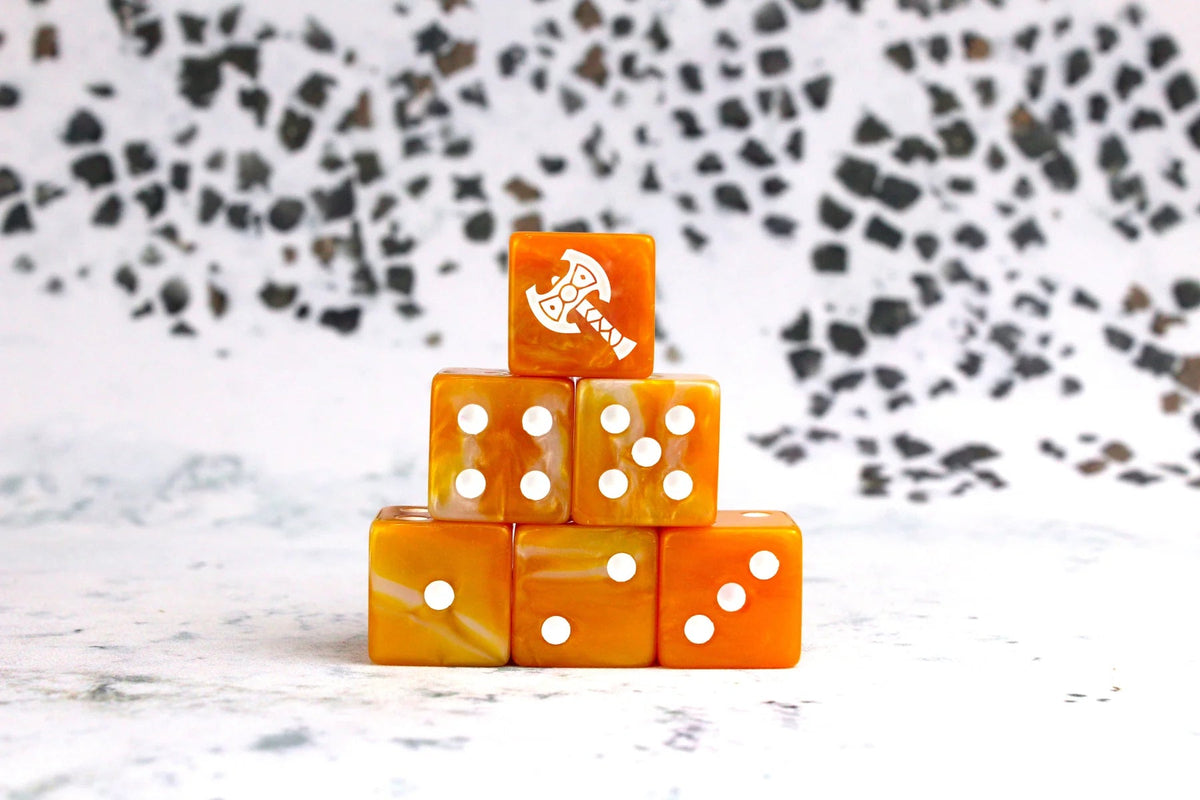HammerHouse | Baron Of Dice: 16mm D6, Dwarven Axe Square Dice 25pcs by ...