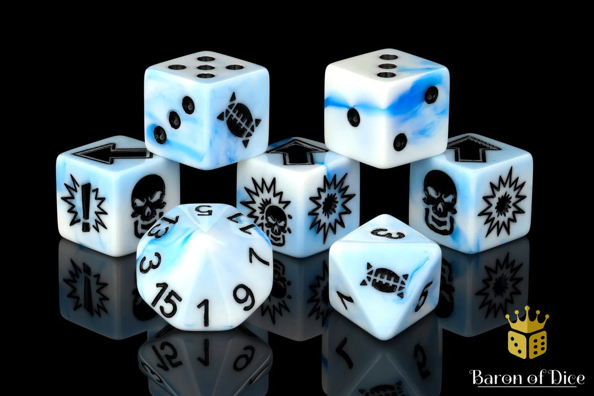 HammerHouse | Baron Of Dice: Football Collection, White Ice Spiked ...