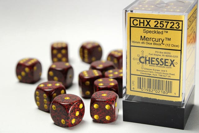 HammerHouse | CHX-25723 Chessex Speckled Mercury 16mm d6 Dice Block (12 ...