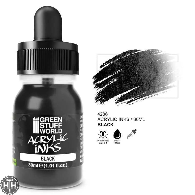 HammerHouse | GSW Acrylic Inks Opaque - BLACK 30 ml by Green Stuff ...