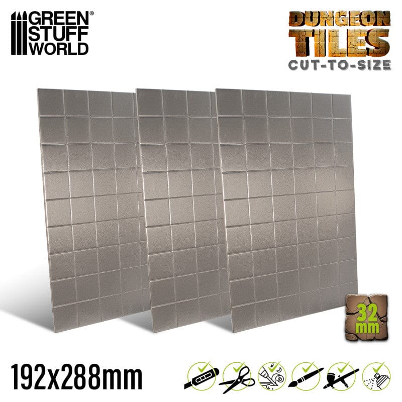 HammerHouse | GSW Dungeon Tiles 32mm - A4 (Pack x3) by Green Stuff ...