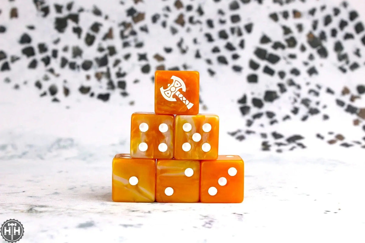 HammerHouse | Baron Of Dice: 16mm D6, Dwarven Axe Square Dice 25pcs by ...