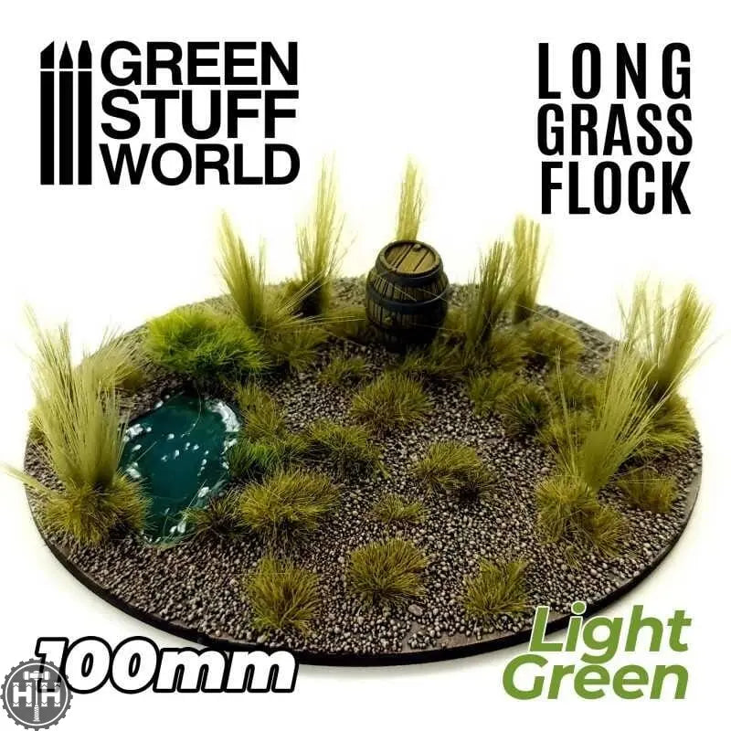 HammerHouse | GSW Long Grass Flock 100mm - Light Green by Green Stuff ...