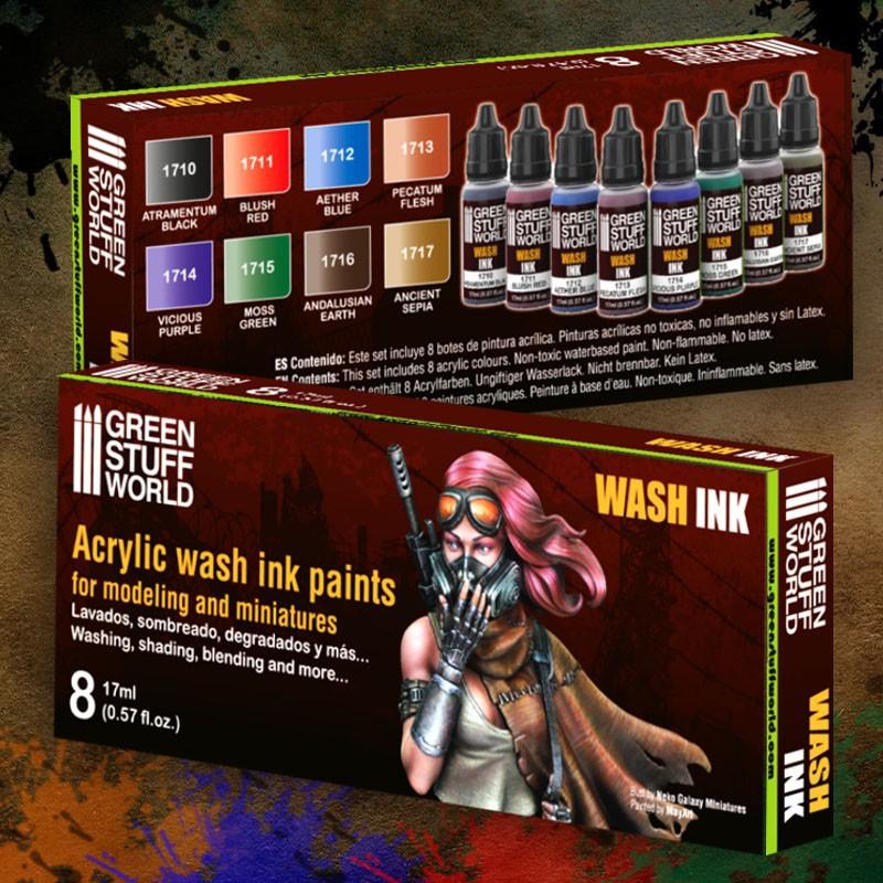 HammerHouse | GSW Set x8 Acrylic Wash Ink Paints by Green Stuff World ...